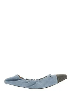Brunello Cucinelli Beaded Slip-on Ballerina Flats - Blue