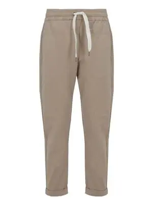 Brunello Cucinelli Drawstring Waist Joggers - Light Brown