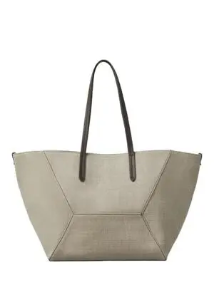 Brunello Cucinelli Brunello Cucinelli Open Top Tote Bag Nude