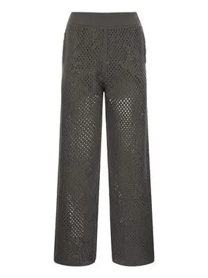 BRUNELLO CUCINELLI Brunello Cucinelli Net Knitted Straight Leg Trousers
