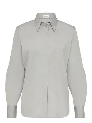 BRUNELLO CUCINELLI Brunello Cucinelli Bead Embellished Poplin Shirt