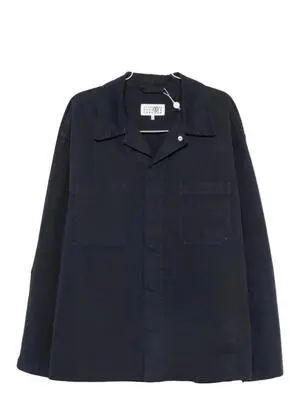 MAISON MARGIELA Mm6 Maison Margiela Concealed-Fastening Patch-Pocket Shirt Jacket Black