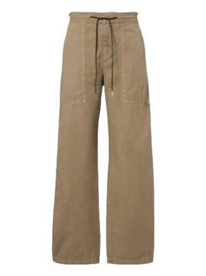 FRAME Gallery Cotton Wide-leg Pants - Grey