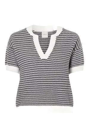 VARLEY Varley Color-Blocked Jacquard Knit Top
