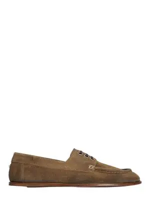 Dolce & Gabbana Round Toe Lace-up Derby Shoes - Brown