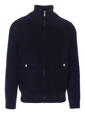 ELEVENTY Eleventy Cable-Knit Zip-Up Jacket