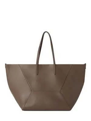 Brunello Cucinelli Leather Tote Bag - Brown