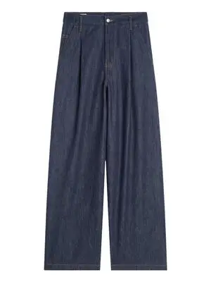 Dries Van Noten Pleated Wide-leg Jeans - Indigo
