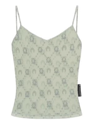 MARINE SERRE Moonogram Mesh Strappy Top - No