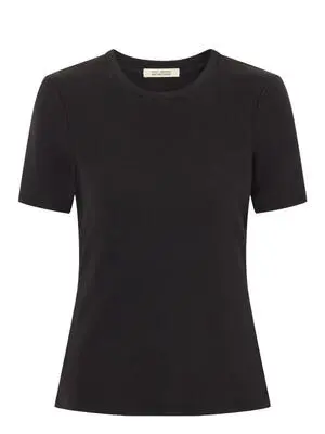 NILI LOTAN Nili Lotan Fitted Mid-Sleeve T-Shirt Black