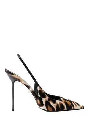 Paris Texas Paris Texas Pointed Toe Slingback High Heels Black