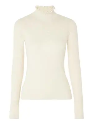 Cordova Ruffled Turtleneck Sweater - No