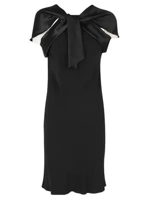 Alberta Ferretti Bow-detail Dress Black