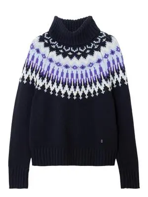 Bogner Ingrid Fair Isle Cashmere Turtleneck Sweater - No