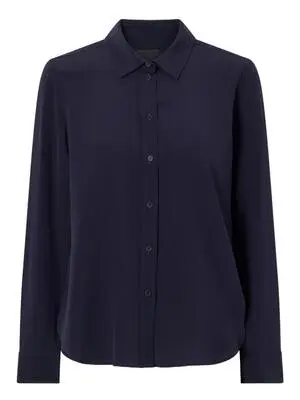 NILI LOTAN Nili Lotan Draped Satin Long Sleeve Shirt