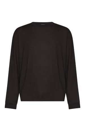 Studio Nicholson Ribbed Crewneck Knitted Top - Black