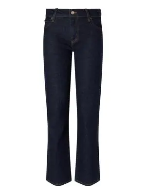 FRAME High-waisted Denim Flared Pants - Black
