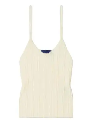 Sharon Wauchob Plissé-crepe De Chine Camisole - White