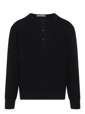 Studio Nicholson Corine Wool Long-sleeve Sweater - Black