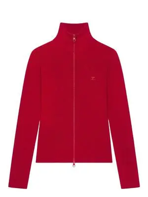 COURREGES Courrèges Zip-Up Knitted Sweater