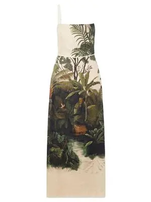 Johanna Ortiz Andean Mythology Printed Linen Maxi Dress - No