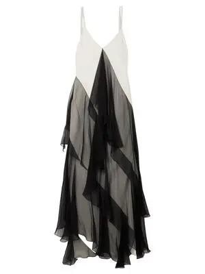 Sharon Wauchob Asymmetrical Ruffled Midi Dress - No
