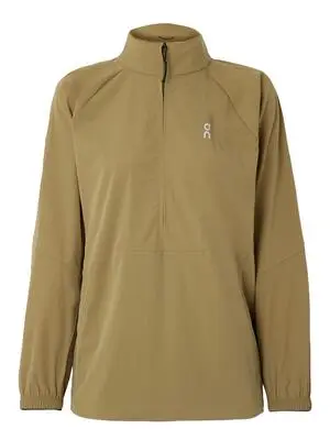 On All-day Stretch Recycled-shell Half-zip Sweater - Green