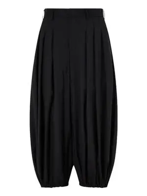 Comme Des Garçons Wool Wide-leg Tapered Pants - Black