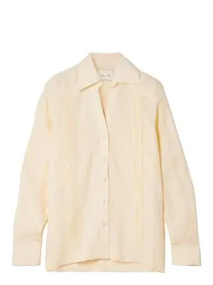 JOHANNA ORTIZ Johanna Ortiz Pintucked Organic Linen Shirt