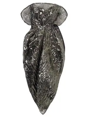 Maticevski Lamé And Crepe Gown - Black