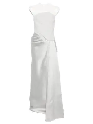 Solace Off-the-shoulder Dress - Silver