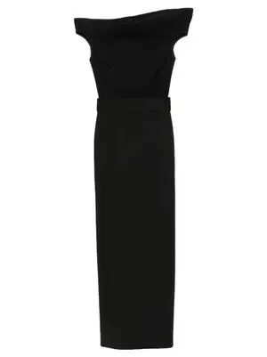Solace Off-shoulder Dress - Black