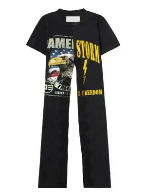 CONNER IVES Unique Spliced T-shirt - Black