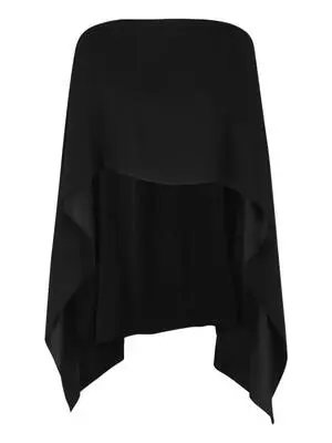 Alberta Ferretti Round Neck Shawl - Black