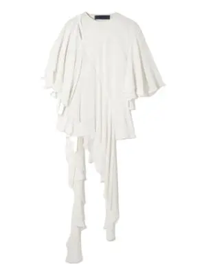 Sharon Wauchob Asymmetrical Ruffled Silk Top - No