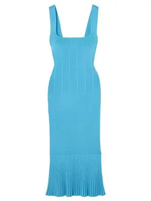 Galvan Knitted Midi Dress - No