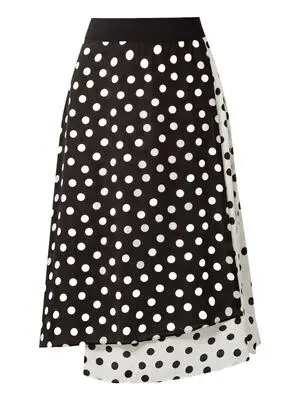 ALICEOLIVIA Alice+Olivia Polka Dot Midi Skirt