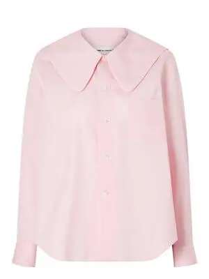 Comme Des Garçons Cotton Poplin Shirt With Oversized Peter Pan Collar - No