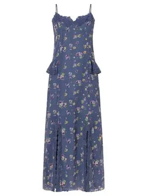 ANNA SUI Lightweight Chiffon Floral Dress