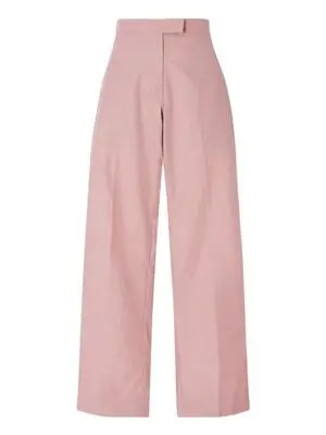SHARON WAUCHOB Sharon Wauchob High-Waisted Straight-Leg Cotton-Silk Blend Trousers