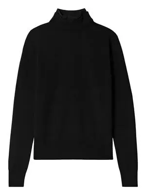 Aztech Mountain Layered Wool-blend Turtleneck Sweater - Black