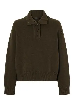 NILI LOTAN Nili Lotan "Renata" Wool Oversized Sweater With Button Detail