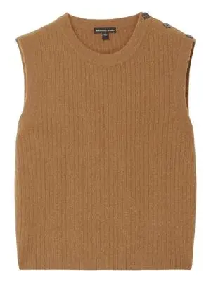 JAMES PERSE Wool-blend Vest - Brown