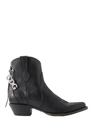 COMME DES GARÇONS Comme Des Garcons Embellished Leather Ankle Boots
