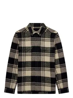 Rick Owens Checked Cotton And Wool-blend Flannel Overshirt - Gray