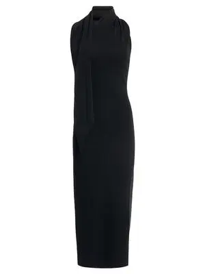 Altuzarra Mitchell Halterneck Draped Maxi Dress With Open Back - Black