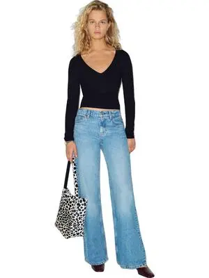 REFORMATION Sheri Knit Top - Black