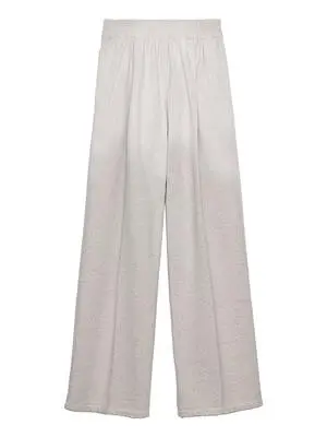 Prada Cotton Fleece Wide-leg Pants - Grey