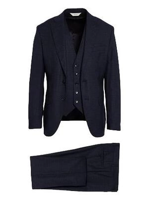 PAOLONI Suit Size Virgin Wool - Navy