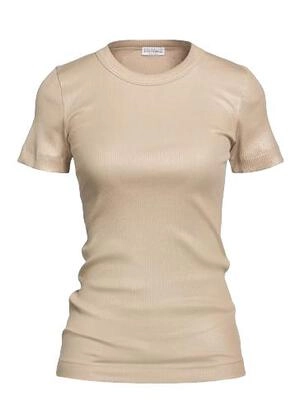 Brunello Cucinelli T-shirt Size Cotton, Elastane, Ecobrass - Beige